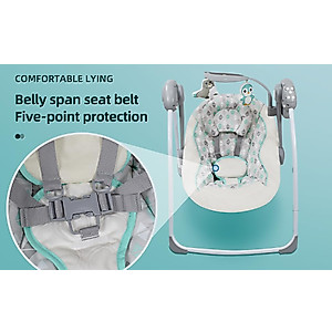 Vannetgo Comfort Portable Swing,Comfort Baby Rocking Chair with Soothing Music，Foldable,Bionic Design, Baby Rests Peacefully (WTY25122)