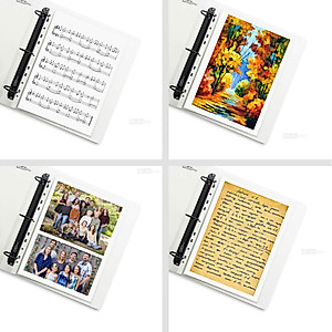 Rubex Sheet Protectors 8.5 x 11 inch Clear Page Protectors Plastic Sleeves Reinforced 11 Hole fit for 3 Ring Binder Top Loading 9.25 x 11.25 inch (500 Sheets)