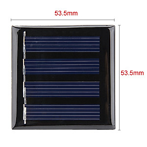 uxcell 5Pcs 2V 80mA Poly Mini Solar Cell Panel Module DIY f Phone Light Toys Charger 53.5mm x 53.5mm