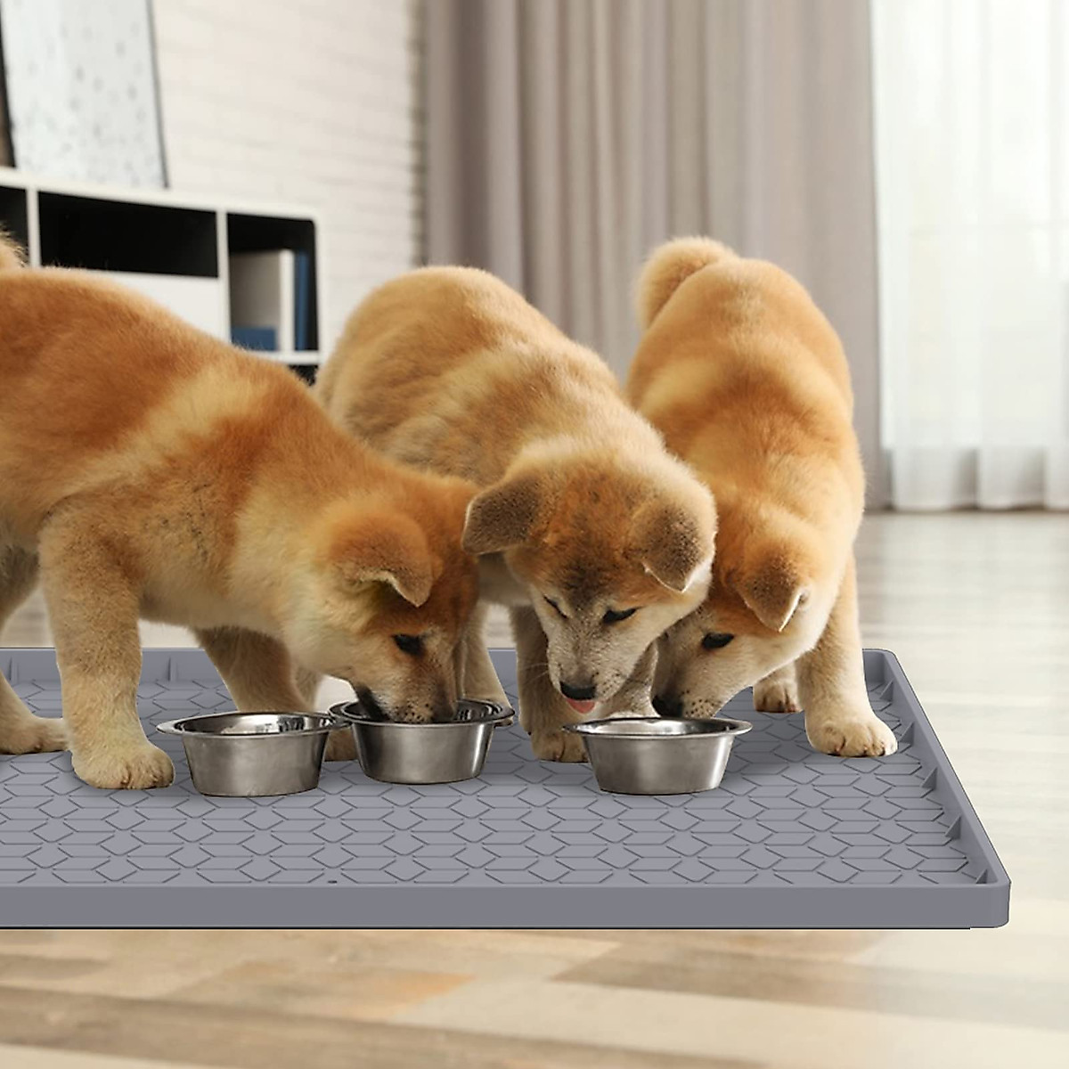 TALVADI Under Sink Mat - Under Sink Tray, 34"x22" Flexible Waterproof Silicone Under Sink Organizer with Drain Hole, Sink Cabinet Protector Mat for Kitchen & Bathroom