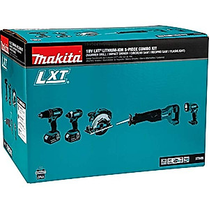 Makita XT505 18V LXT® Lithium-Ion Cordless 5-Pc. Combo Kit (3.0Ah)