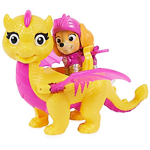Spin Master 6063594 PAW Patrol Rescue Knights Skye and Dragon Scorch Action Figures, Set of 2