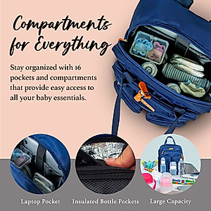 Baby n Tots | Sport Travel Diaper Bag Backpack | Multifunctional Completely Waterproof | Baby Registry Gift