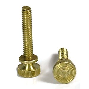Knurled Head Thumb Screws - Solid Brass Machine Screws 1/4"-20 x 1/2 inch Qty 25