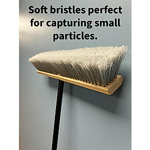 American Select Tubing PBSE18001 18" Smooth-Surface Push Broom with Sturdy Extendable Handle