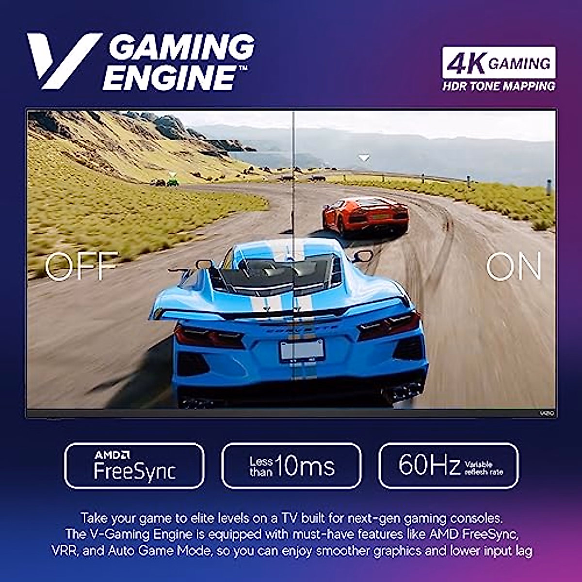 VIZIO 55-Inch Class M-Series LED 4K HDR Smart TV, Dolby Vision, HDR10+, Apple Airplay and Chromecast Built-in + Free Wall Mount (No Stands), M55Q6-J01 (Renewed)