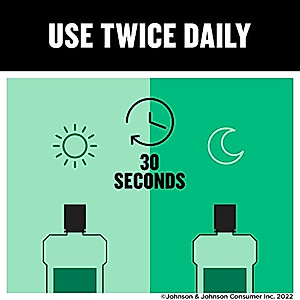 Listerine Freshburst Antiseptic Mouthwash for Bad Breath, Kills 99% of Germs That Cause Bad Breath & Fight Plaque & Gingivitis, ADA Accepted Mouthwash, Spearmint, 1 L