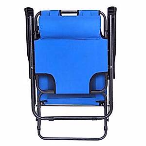 Tenozek Folding Beach Lounge Chair, Portable Outdoor Zero Gravity Chair Camping Reclining Chairs Patio Pool Beach Chaise Lawn Recliner (2 Pieces, Blue)