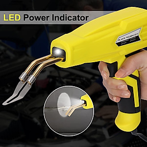 100W Plastic Welding Kit, 3s Quick Heating Plastic Welder Gun w/ 4 Types 600Pcs Staples, Hot Stapler Welding Repairing Crack Machine for Car Bumper Repair