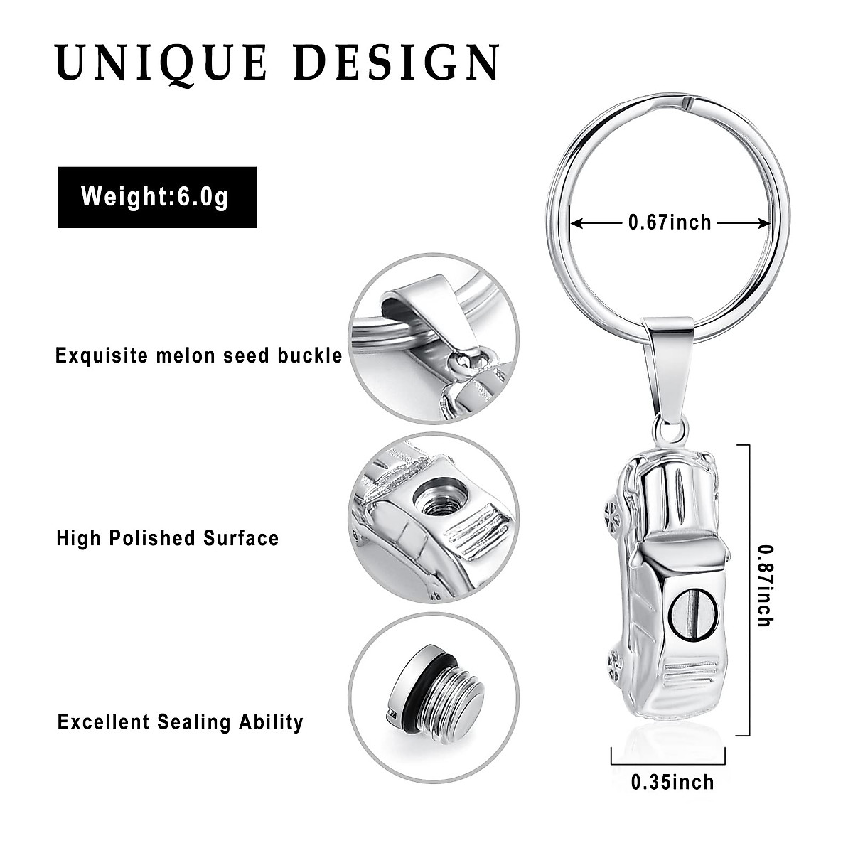 Cremation Jewelry for Ashes Little Car Shape Urn Pendants for Ashes Holder Memorial Keepsake Urn Necklace Cool Necklace