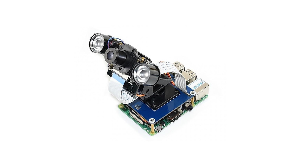 Waveshare 2-DOF Pan-Tilt HAT for Raspberry Pi Series Board Light ...