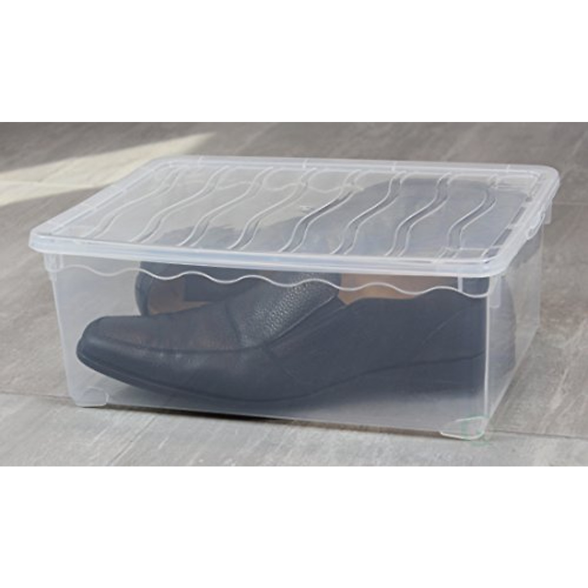 Basicwise Plastic Storage Container, Shoe box, Set of 6