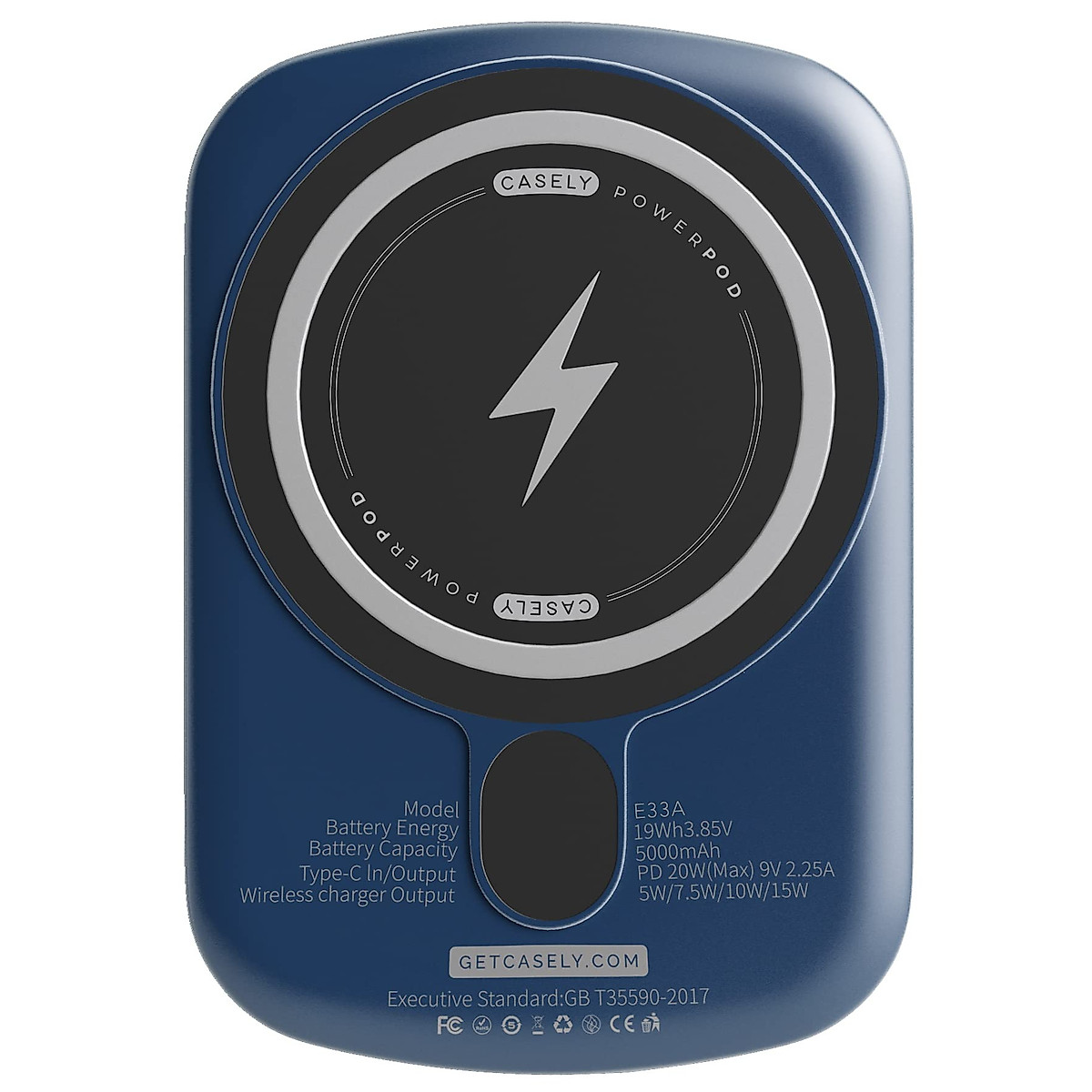 Casely Power Pod | MagSafe Compatible Battery Pack | Endless Peaks | Colorblock Mountain Power Pod (5,000 mAh)