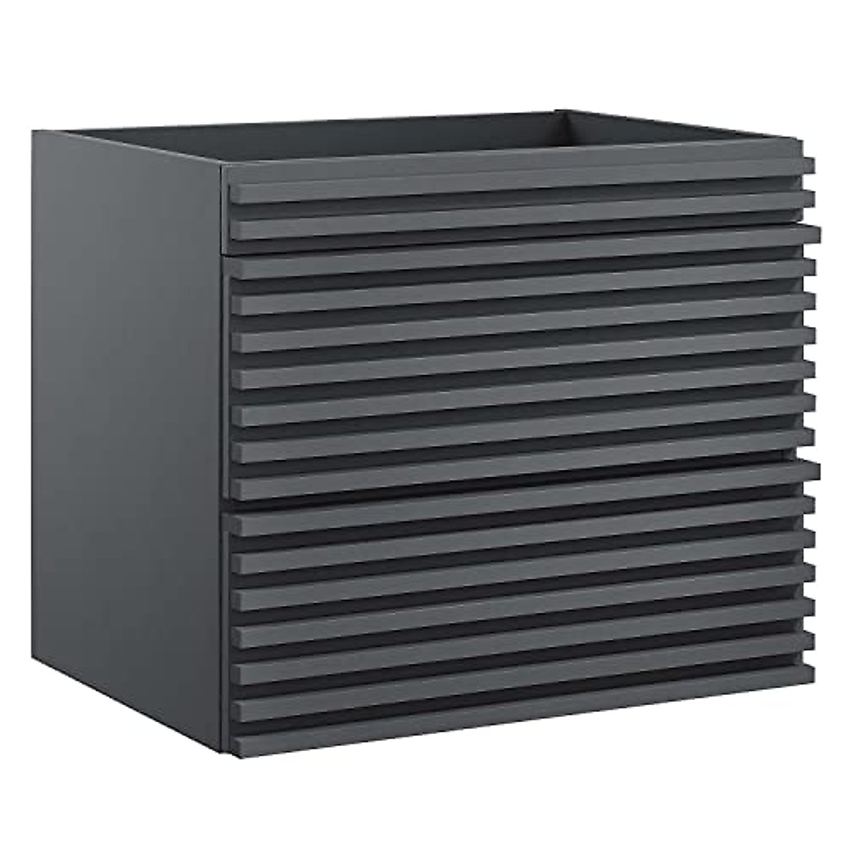 Modway Render 23.5" MDF Wood Wall-Mount Bathroom Vanity Cabinet in Gray