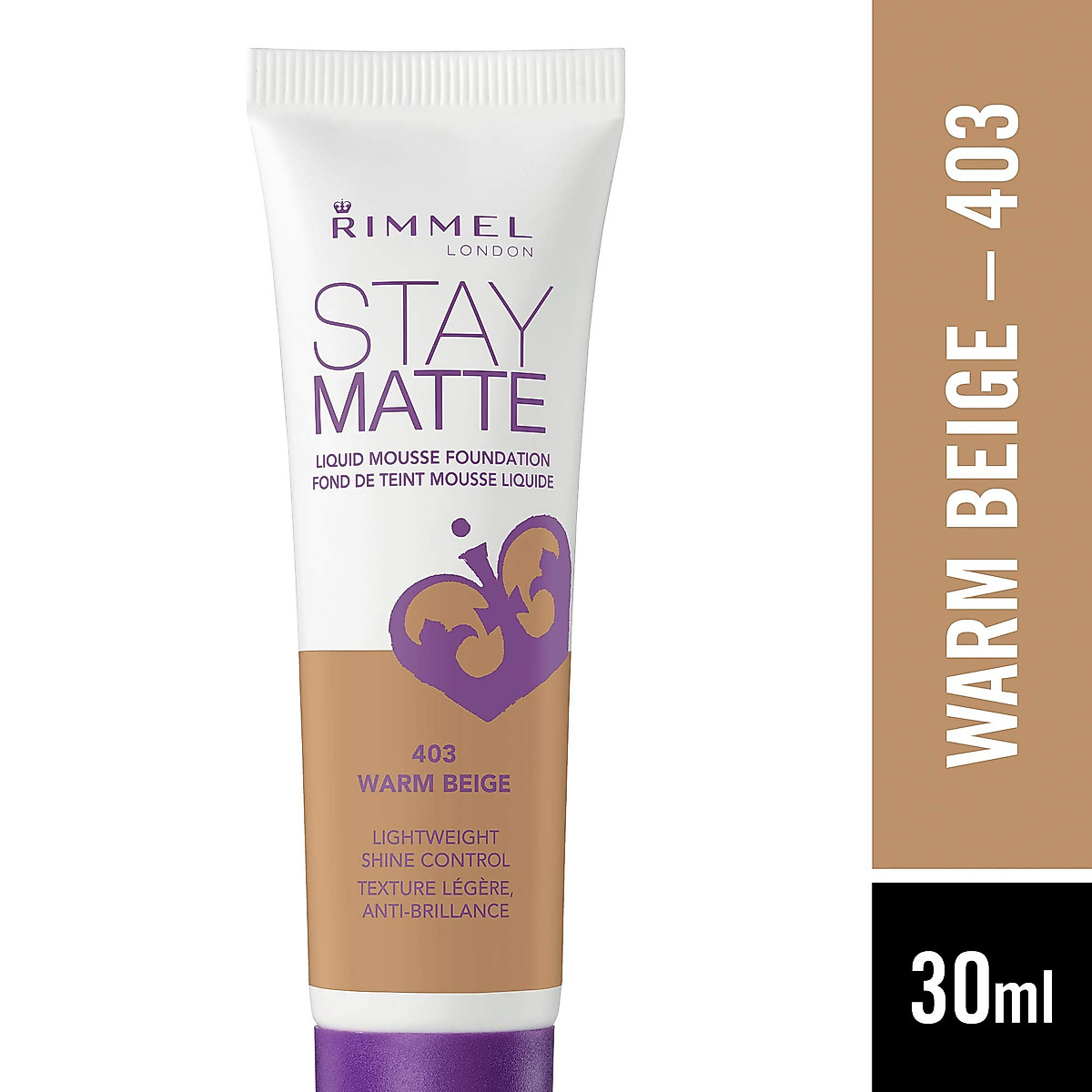 Rimmel Stay Matte Foundation, Warm Beige, 1 Fluid Ounce