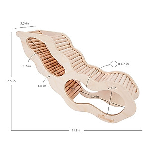 Niteangel Hamster House w/Climbing Ladder for Hamsters Gerbils Mice or Similar-Sized Pets (Secret Peep Tunnel Hamster Hut)