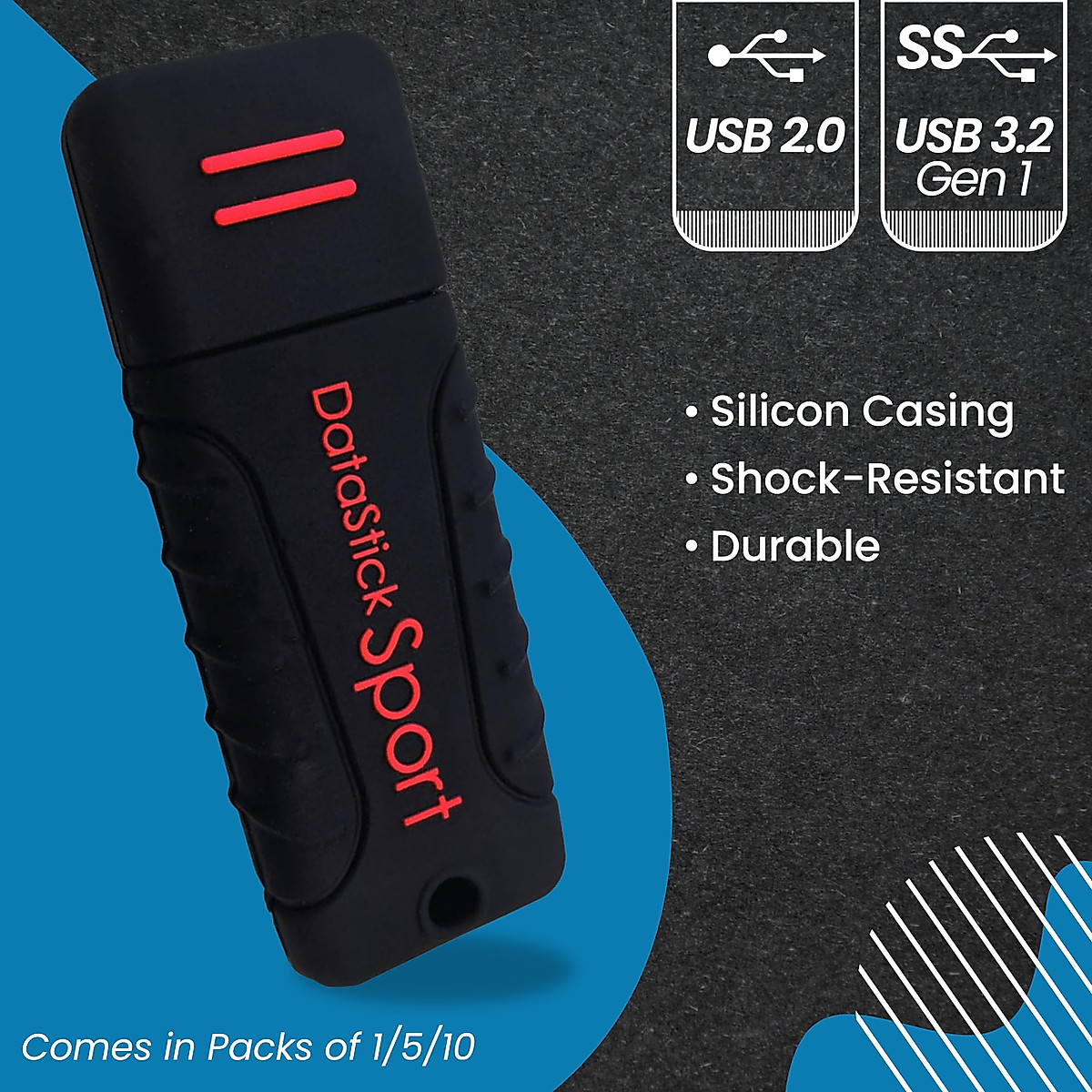 Centon DataStick Sport USB 2.0, 128GB x 1, Black