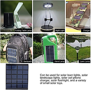 5V 500mA Solar Panel Cell Power Module with 2pcs,High Conversion Efficiency, Snow Proof and Wind Proof for Solar Lawn Lights, Solar Cell Phone Charger