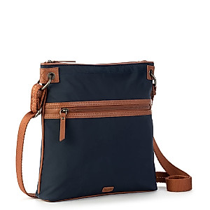 The Sak Esperato Nylon Flat Crossbody in Eco Twill, Adjustable Repreve Webbing Strap, Navy