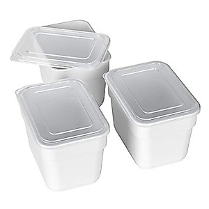 ArtBin 6970AG Bins with Lids 3-Pack, [3] Small Art & Craft Organizer Boxes, White with Clear Lids