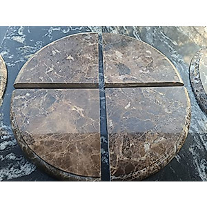 Premium Marble Corner Shelf - 8" Shower Soap Dish - Natural Stone Bathroom Caddy - Bath Wall Shampoo Holder (Emperador Dark OG)