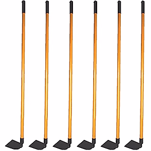 Ashman Garden Hoe (6 Pack)– Sturdy Hand Tiller – Heavy Duty Blade for Digging, Loosening Soil, and Weeding – Rubber Grip Handle for a Strong Hold – Rust Resistant Build.
