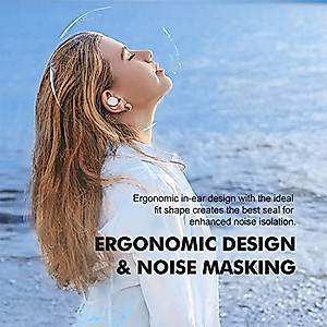 XTREMTEC True Wireless Earbuds Bluetooth Earbuds Noise Cancelling Bluetooth Headphones for iPhone/Android Small Earbuds with Mic Waterproof Cordless in-Ear Earphones Deep Bass Sound Headsets (White)