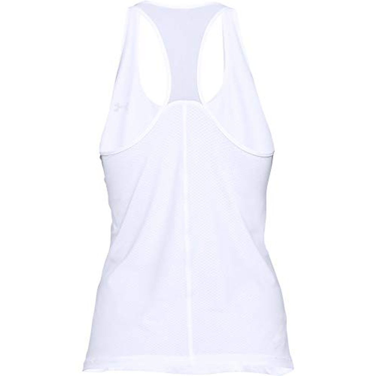 Under Armour Women's HeatGear Armour Racer Tank , White (100)/Metallic Silver , Small