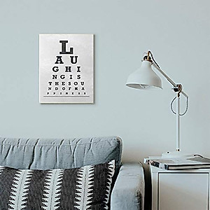 Stupell Industries Eye Chart Family Home Inspirational Word Black And White Design Oversized Wall Plaque Art by AD Graphics Studio, 12 x 0.5 x 18, Multi-Color