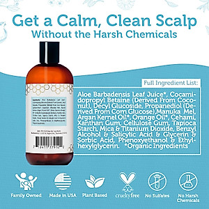 Era Organics Manuka Honey Dry Scalp Shampoo - Soothing and Moisturizing Shampoo for Dry Scalp and Damaged Hair - Family Friendly Sulfate Free Shampoo Treatment for Sensitive Skin