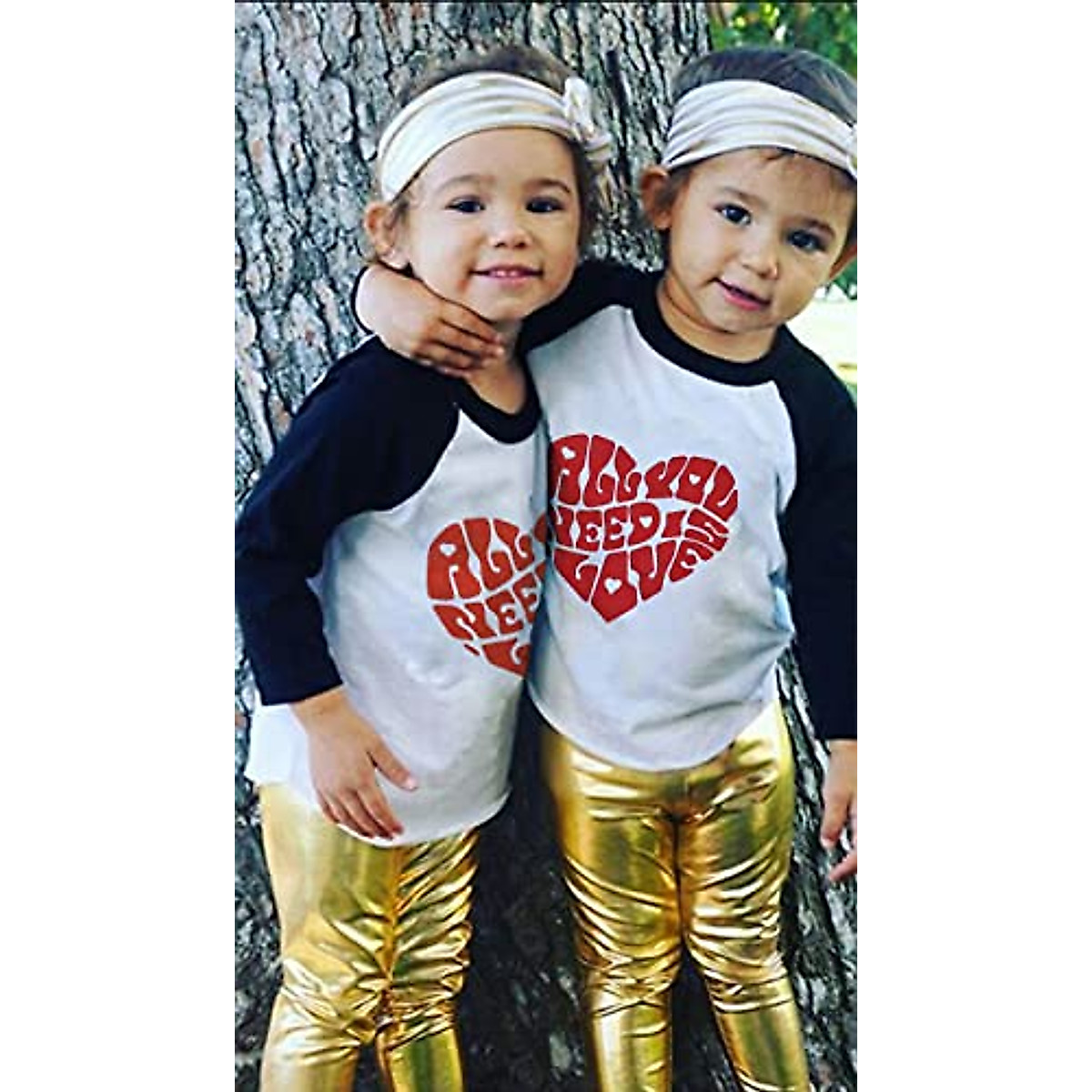 Shirts Toddler Boys Girls Long Sleeve T-Shirts Black Raglan Valentine Tees Kid All You Need is Love Tops 6 Years