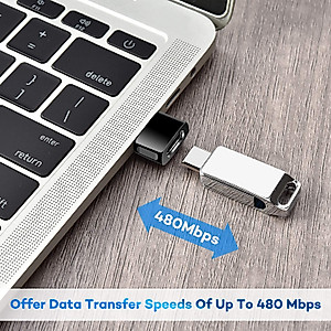 Basesailor USB to USB C Adapter 3 Pack,Zinc Alloy Type C Female to A Male Charger for iPhone 12 13 14 15 Pro Max SE,Airpods,iPad Air 5 4 Mini 6 8 9 10 Generation,Samsung Galaxy S22 S23 S24,Z Fold Flip