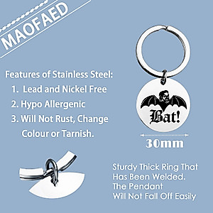 MAOFAED Funny Bat! Keychain Horror Tv Show Inspired Gift Fandom Gift Comedy Horror Lover Gift Bat Keychain