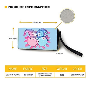 SCRAWLGOD Sunflower Horse Design Leather Wallet for Womens RFID Blocking Credit Card Holder Purse with Wristlet Strap Clutch