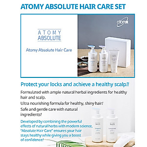 Atomy Absolute Hair Care Set (3pcs) - Shampoo, Conditioner and Hair Pack