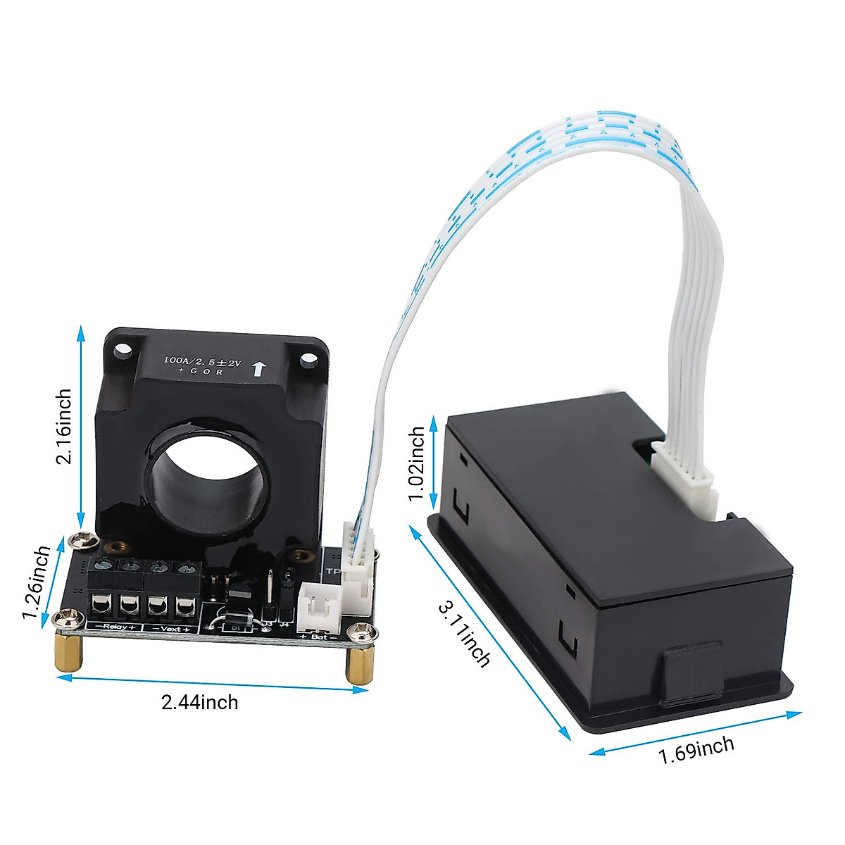 DROK DC Battery Multimeter 10-100V, 0-90V Charge-Discharge, 6.5-100V Bundle