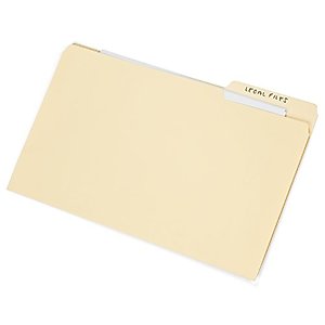 File Folder, 1/3 Cut Assorted Tab, Legal Size, Manila, Great for Organizing and Easy File Storage, 100 Per Box
