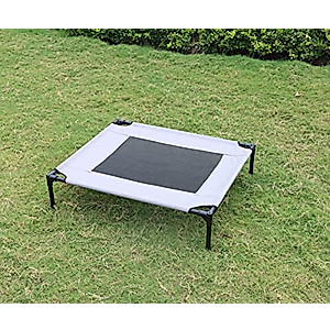 VANFOND Elevated Dog Bed with Canopy , Raised Mesh Canopy Pet Cot for Small/Medium Dogs Outdoor Camping or Beach