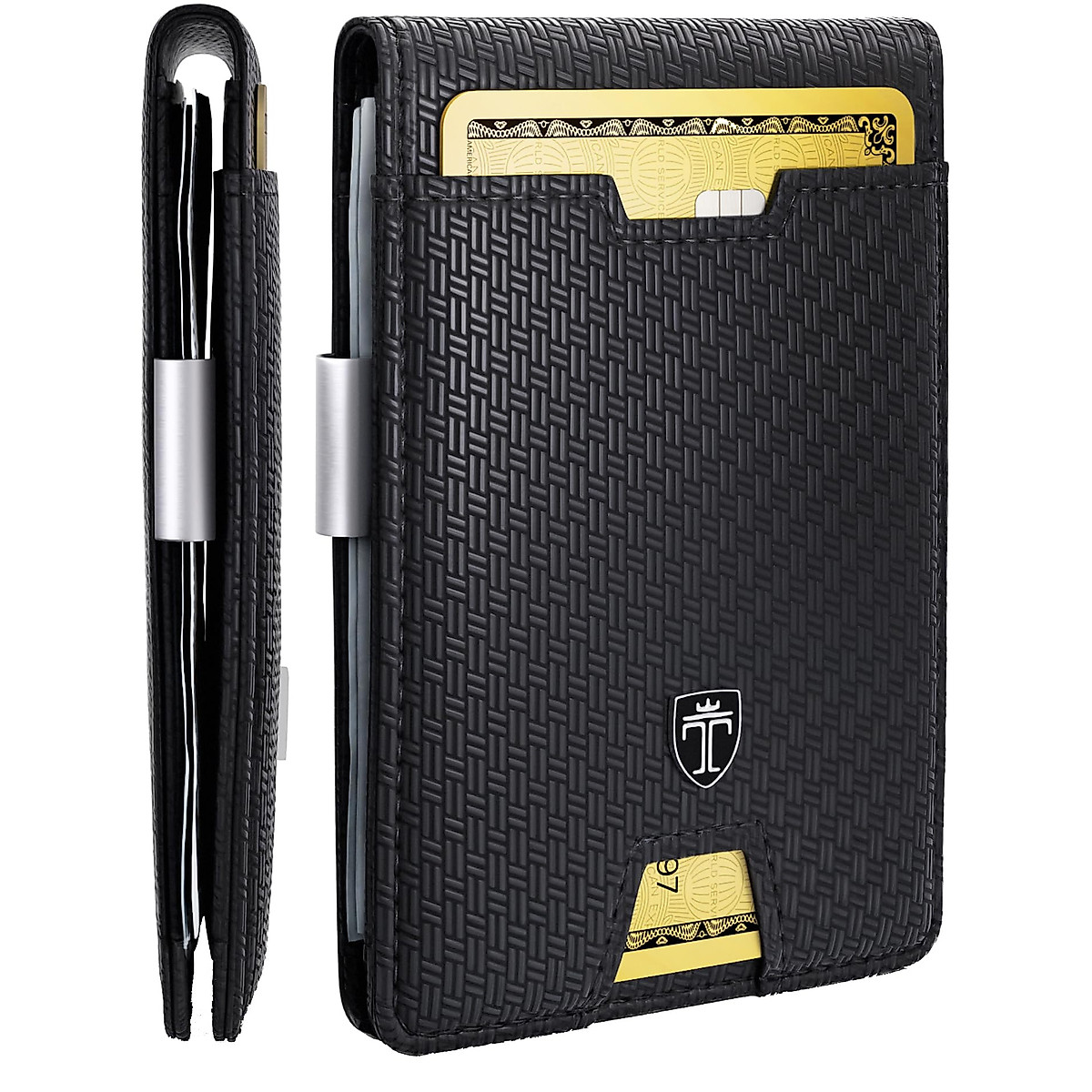 TRAVANDO Mens Slim Wallet with Money Clip AUSTIN RFID Blocking Bifold Credit Card Holder for Men with Gift Box