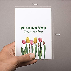 Dessie Unique Sympathy Cards With Greetings Inside, Envelopes and Matching Sealing Stickers. Includes Sturdy Storage Box, 30 Large Cards