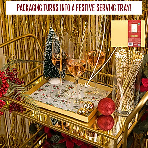 107Pcs Christmas Mimosa Bar Party Decorations Kit - Christmas Brunch Decorations, Indoor Christmas Party Decorations, Holiday Bridal Shower or Baby Shower, Bar Cart Decor, Christmas Mimosa Bar Sign