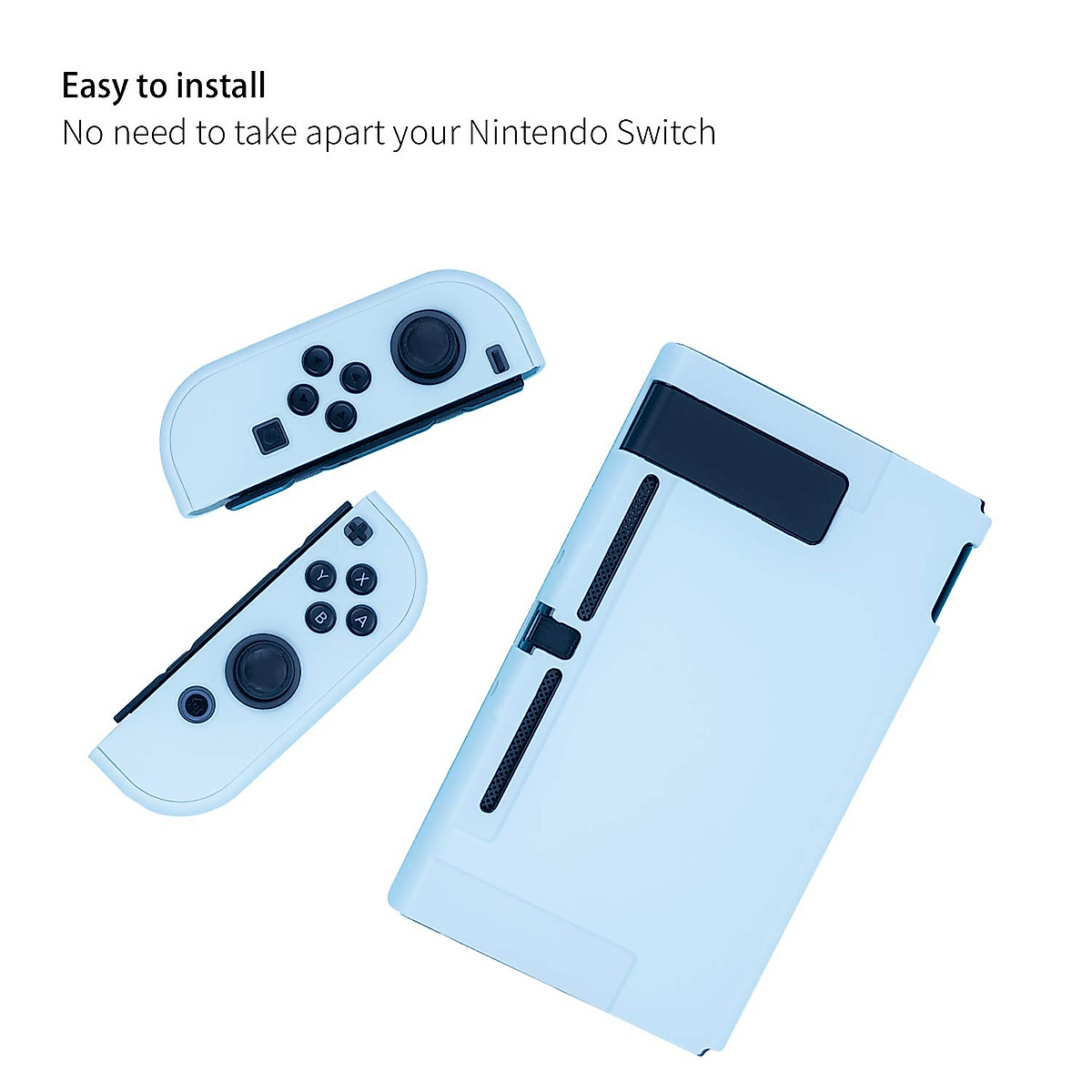 GeekShare Switch Protective Case Slim Cover Case for Switch and Joy Con - Shock-Absorption and Anti-Scratch (Blue)