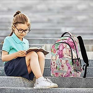 ALAZA Cute Pig Leaf Animal Cake Large Backpack Travel College School Shoulder Laptop Bag Daypack Bookbag