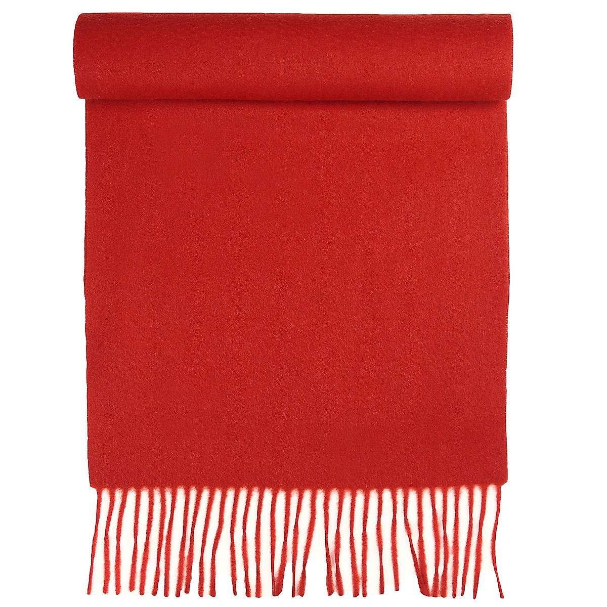 CANDOR AND CLASS Women's 100% Pure Cashmere Scarf, Solids, Plaids, Soft Cashmere Scarfs for Women and Men, Gift Box (Solid Red)