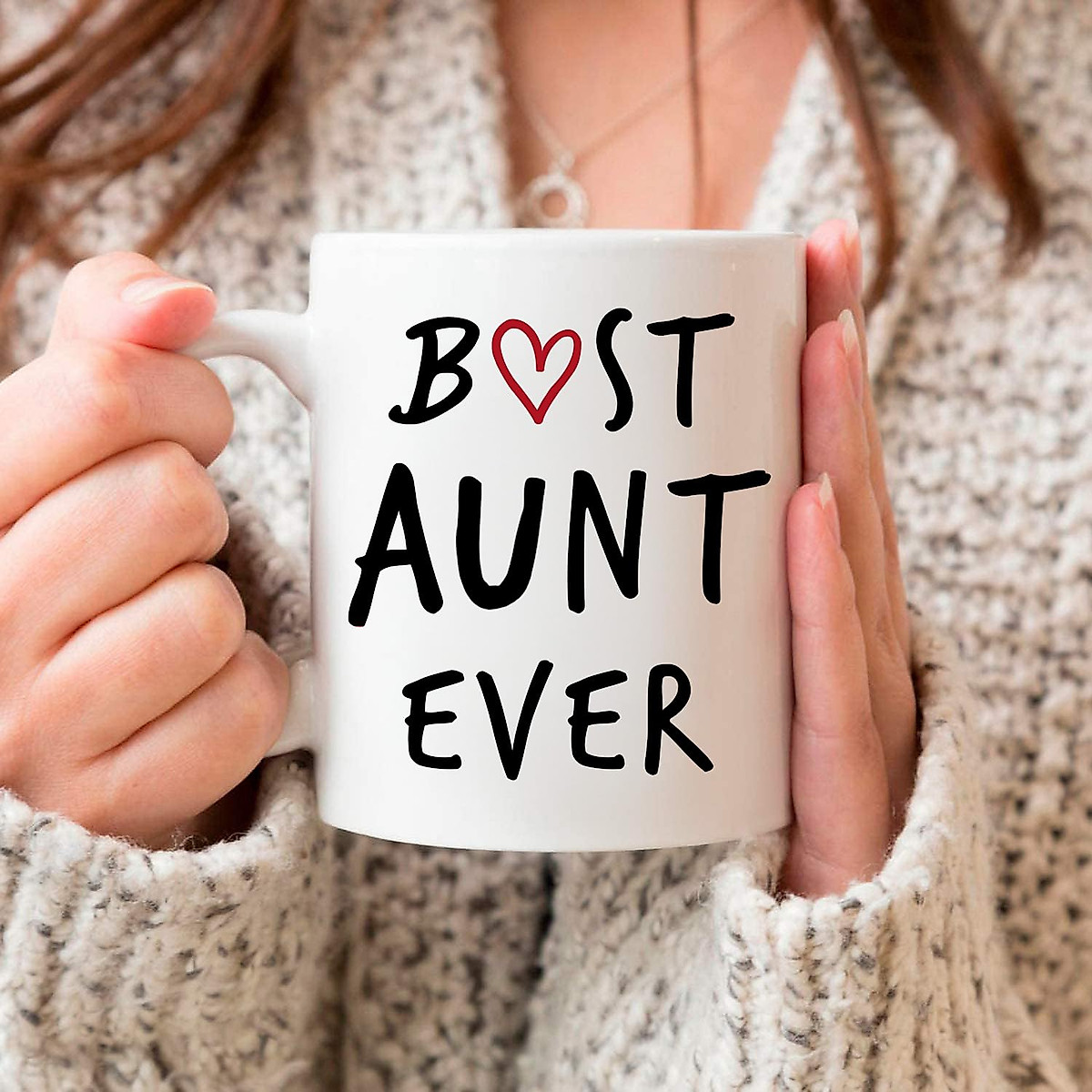 Scritism Best Aunt Mug Gifts For Aunt From Niece Nephew Auntie Birthday Gift 11oz White Best Aunt Ever Coffee Mug Christmas Mothers Day Presents For Aunt Auntie Cup Gift Set With Keychain