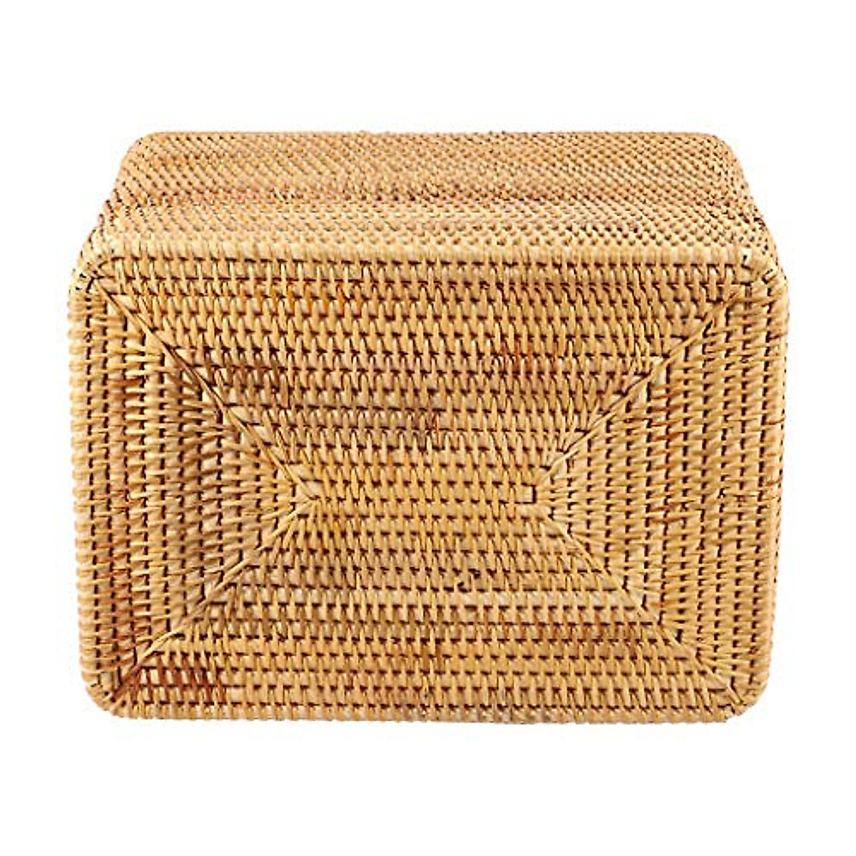 WSZJJ Laundry Basket Rattan Woven Storage Basket Handmade Large Capacity Portable Clothing Storage Box Household,36X26X24cm