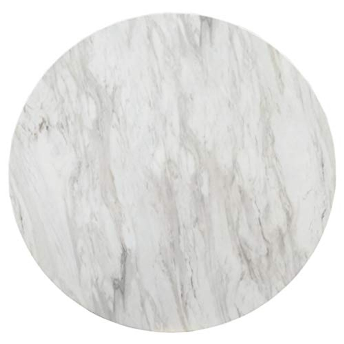 Signature Design by Ashley Centiar Contemporary 42" Round Counter Height Faux Marble Dining Table, Black & White