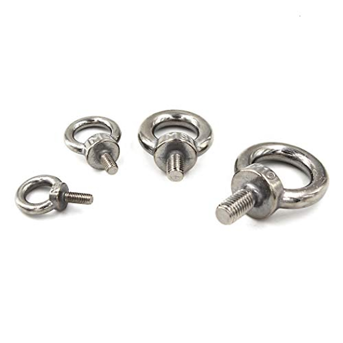 M3 Ring Shape Lifting Threaded Eye Bolt 304 Stainless Steel for Eye Nut Fastener-30 Pack
