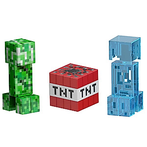 Mattel Minecraft Diamond Level Creeper Action Figure & Die-Cast Accessories, Collectible Toy Inspired by Video Game, 5.5 inch
