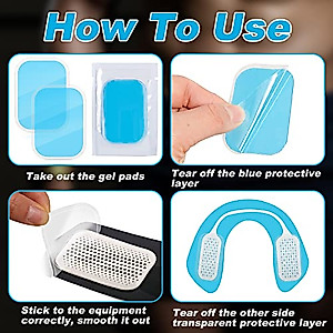 Treela 300 Pcs/ 150 Pack Gel Pads Muscle Stimulator Pads ABS Stimulator Gel Pads Replacement Training Accessory for AB Workout EMS Toner Abdominal Muscle Trainer Toning Belt Belly Arm Thigh Flab Leg